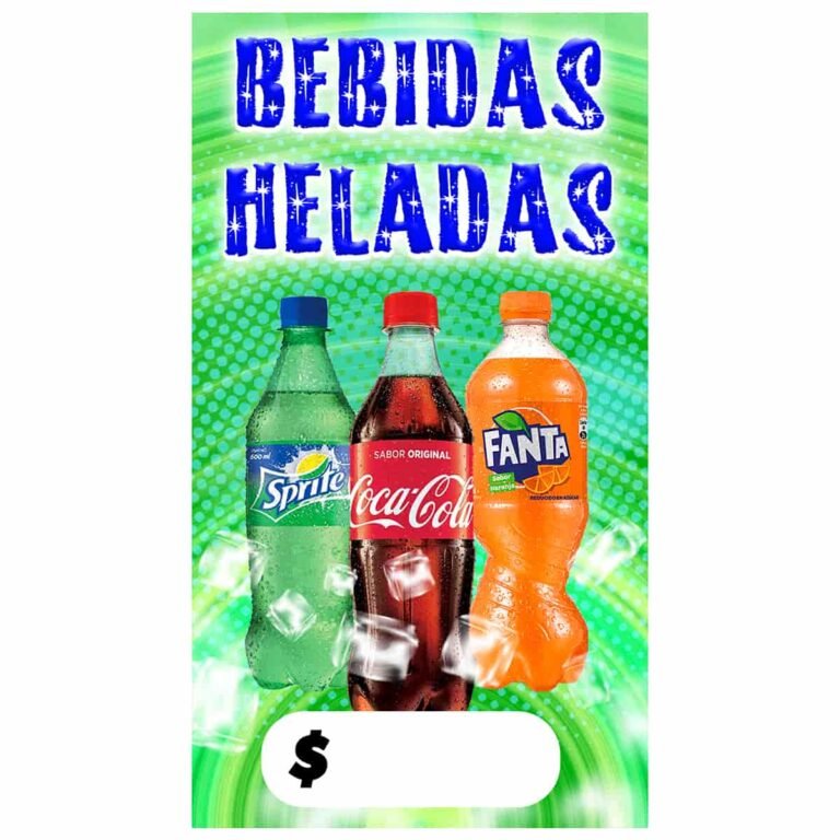 Mini Pendón bebidas medio - Envíos a todo Chile