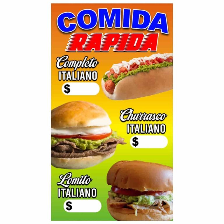 Mini Pendón de comida rápida - Envíos a todo Chile