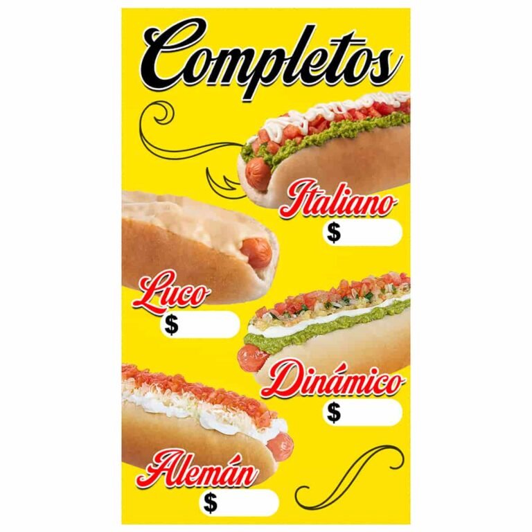 Mini Pendón de completos - Envíos a todo Chile